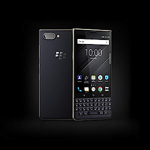 BlackBerry KEY2 LE (Lite) Dual-SIM (64GB, BBE100-4, QWERTZ Keypad) (GSM Only, No CDMA) Factory Unlocked 4G Smartphone - International Version (Champagne/Gold)