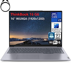 Lenovo ThinkBook 16 G6 16" FHD+ Laptop Computer, 13th Gen Intel 14-Core i7-13700H, 4GB DDR5 RAM, 2TB PCIe SSD, WiFi 6, Bluetooth 5.2, Backlight Keyboard, Fingerprint Reader, Windows 11 Pro, Tilsiy