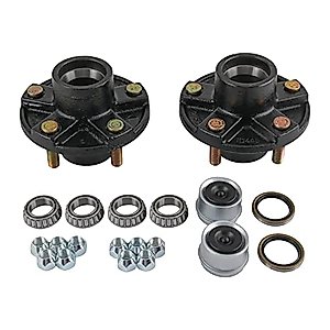 JDMSPEED 2 Trailer Idler Hub Kits 5 on 4.5" Replacement for Axle 1-1/16" Bearings 2000 lbs - 22016K