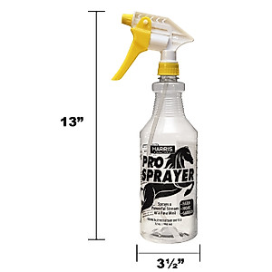 HARRIS Professional Spray Bottle for Horses 32oz (3-Pack), All-Purpose Chemically Resistant with Clear Finish, High Output Pressurized Sprayer, Adjustable Nozzle and Measurements