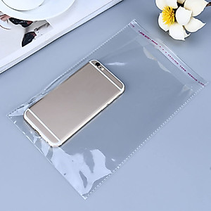 Yotelab Self Sealing Cellophane Bags Self Adhesive,8x11 Inch 100 Pcs Clear Resealable Cellophane Bags For Packaging Products, Clothing, Photos and Cards