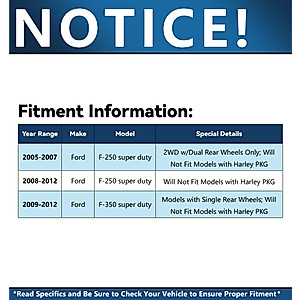 Detroit Axle - Rear Brake Kit for Ford F-250 F-350 Super Duty Drilled and Slotted Brake Rotors Ceramic Brakes Pads Replacement : 13.87" inch Rotors