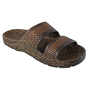 Pali Hawaii Rugged Men's Jesus Sandals Jandals (10) Brown