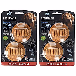 Starmark, Everlasting Bacon Dog Dental Chew, Medium, Pack of 2
