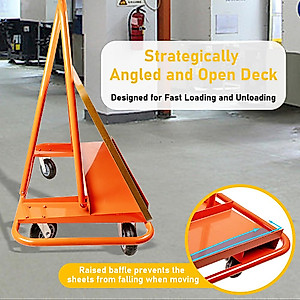 Yeeoy Drywall Sheet Cart, 3000 LBS Heavy Duty Drywall Sheet Cart, Panel Dolly Cart with 4 Swivel Wheels, Lumber Cart Handling Wall Panel Sheetrock Lumber for Garage Home Warehouse