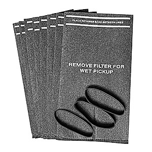 8 Pack 38737 Dust Filter Bags Replacement for Craftsman 2 to 2.5 Gallon Wet/Dry Vacuums and Powerhead Bucket Vac, Part# CMXZVBE38737 / 9-38737, with 3 Retaining Bands