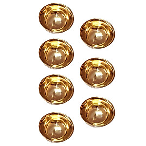 Cabilock 21 Pcs Copper Offering buddhist offering cup Water Offering Bowl Offering Cup Bowl Set Buddhist