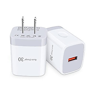 Quick Charge 3.0 USB Charger,GiGreen 2-Pack Fast Charging Wall Plug Adaptive Power Block Compatible iPhone 14 Pro Max 13 12 11 X,Samsung Galaxy S23 Ultra A14 5G A13 S21FE A53 A23 A03s S22,Pixel 7Pro 6