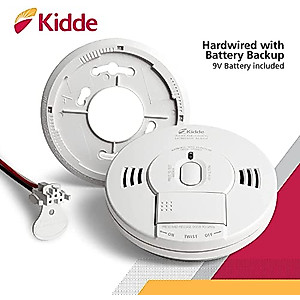 Kidde Smoke & Carbon Monoxide Detector, Hardwired Interconnect, Combination Smoke & CO Alarm with Battery Backup, Voice Alerts