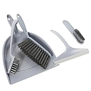 COOLHIYA 5pcs Broom Dustpan Desktop Table Dustpan Key Turner Aid Mini Dustpan and Brush Keyboard Broom Mini Broom with Dustpan Sweeping Car Mini Sweep Broom Tiny Cleaning Broom Pp Purple