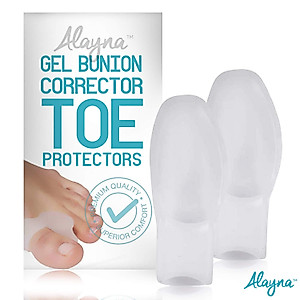 Toe Separators for Overlapping Toes Women Bunion Corrector Toe Spacers 2 Pcs. Bunion Relief Big Toe Gel Cushion Pads Big Toe Spreader Orthopedic Bunion Brace Bunion Guard Wear in Socks & Shoes 1 Pair