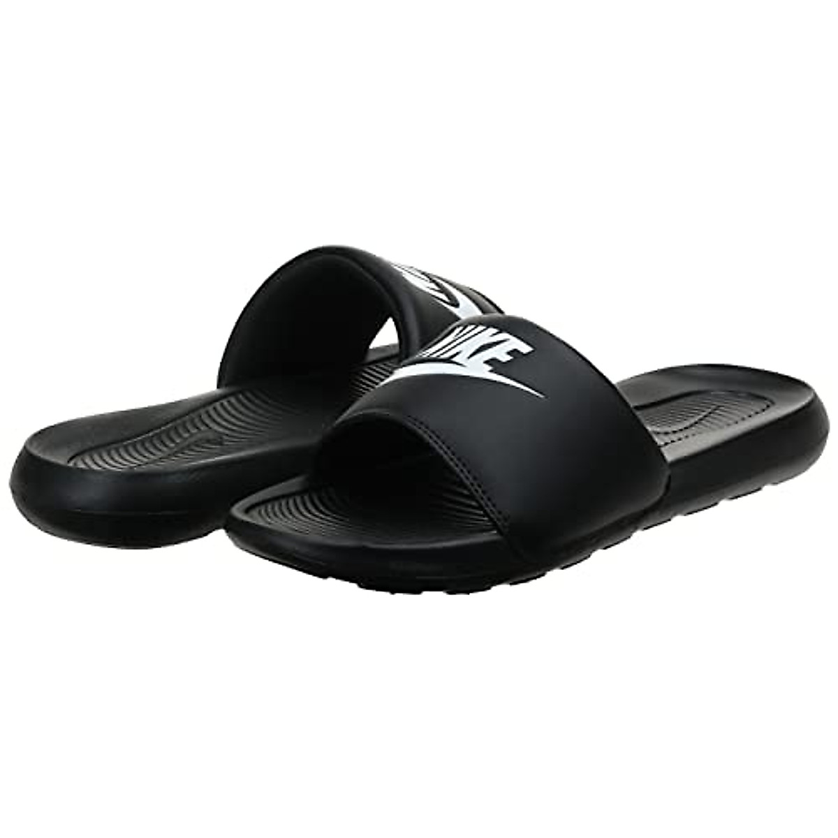 NIKE Women's Victori One Slide Trail Running Shoe, Black White Black, 6