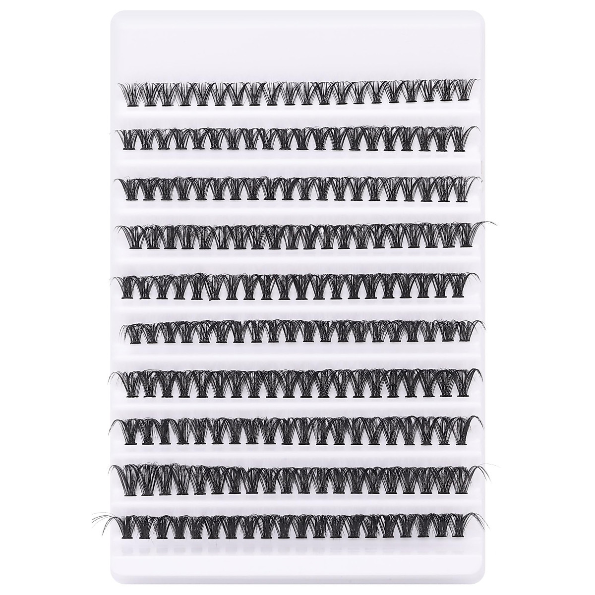 Cluster Lashes Wispy Natural Look Individual Lashes 200pcs D Curl DIY Cluster Eyelash Extension 9-16mm Mixed Tray 3D Volume Faux Mink Cluster Lashes by ZANLUFLY