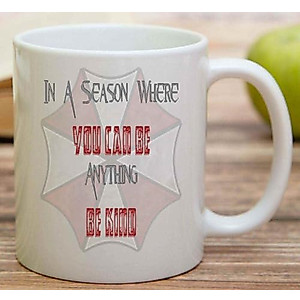 Christmas - Be Kind Quote Gift Idea for Sister on Father's Day - Grey Multicolor Unisex Sweat 11 Oz White Ceramic Coffee Mug