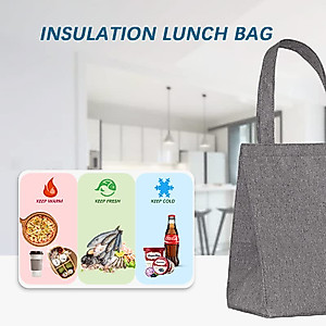 iknoe Lunch Bag Insulated Lunch Bags for Women & Men, 9L Reusable Lunch Tote, Portable Adult Thermal Large Lunch Cooler for Work Picnic (Grey)