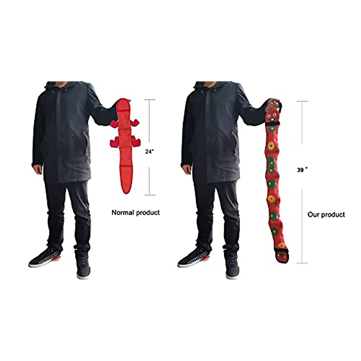 purrrfect life Fire Hose Interactive Squeaking Water Dog Toy, Dog Toy for Tug O War, Durable Dog Chew Toy with Squeakers, No Stuffing Dog Toy with Ropes for Small, Medium & Large Dogs