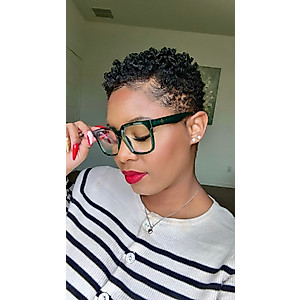 VISOONE Rectangle TR90 Blue Light Blocking Glasses Computer Eyewear with Preppy Look for Women and Men Cougar