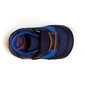 Stride Rite baby boys Soft Motion Kylin Sneaker, Navy, 4 Wide Infant US