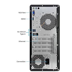 HP Pavilion Tower Desktop Computer, Octa-Core AMD Ryzen 7 5700G (Beat i7-11700K), 4GB DDR4 RAM, 256GB PCIe SSD, WiFi 6, Bluetooth, RJ-45, HDMI, VGA, Keyboard and Mouse, Windows 11 Pro, WE/PGPY
