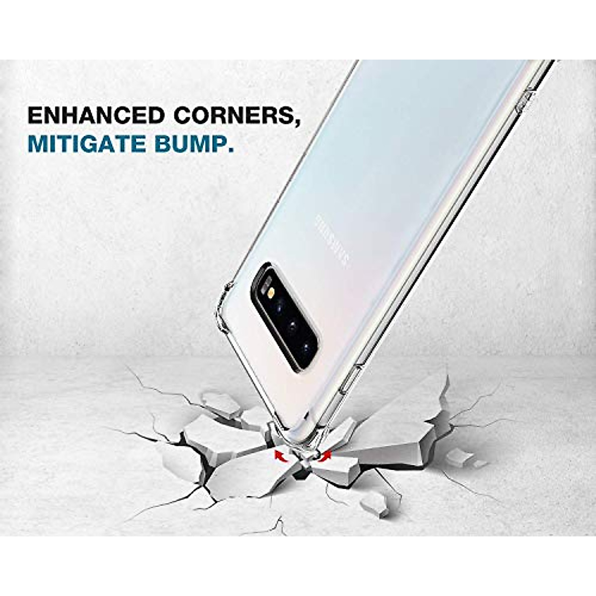 KIOMY Galaxy S10 Plus Case Ultra Crystal Clear Shockproof Bumper Protective for Samsung Galaxy S10 Plus S10+ Transparent Pure TPU Slim Fit Gel Flexible Cell Phone Back Cover Men Women