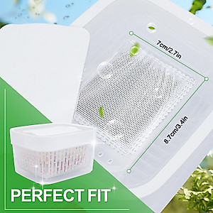 PROKITCHEN Carbon Filter Refills Compatible with OXO Greensaver Produce Keeper & Crisper Inserts, Compatible with Bluapple Produce Saver Balls, Filter Refill Bags, Keep Fresh Packet Refills, 8PCS