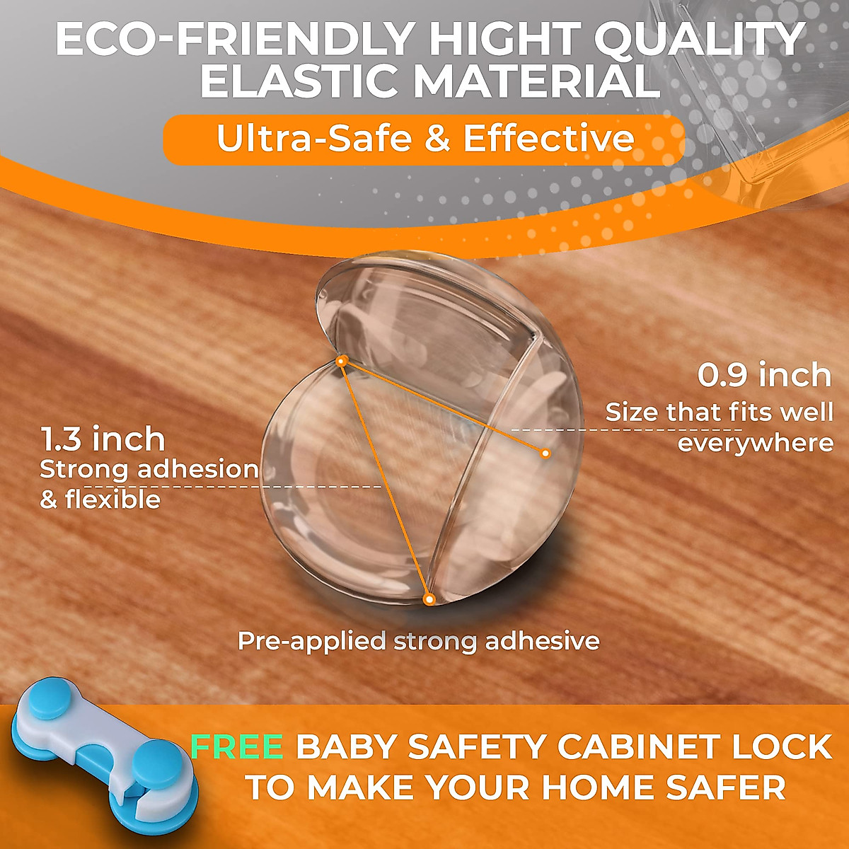 Family Care Corner Protector Baby 20 Pack +7 Pack Baby Cabinet Locks + 4 Pack Corner Protector Baby