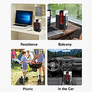Mini Fridge,USB Small Refrigerators for Skincare Lipstick Perfume Beverage,Low Decibel Energy Saving Semiconductor Refrigeration Fridge Cooler for Car Home(Black)