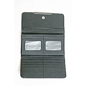 Cork Clutch Geometric Wallet Three Fold Minimalist Purse Slim Card Holder Eco Friendly Natural,Tan and Black