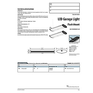 Lithonia Lighting 40K SGLL 24 80CRI 4000K PIR M4 Adjustable Indoor LED Garage Light with Integrated Motion Sensor, 5000 Lumens, 120 Volts, 80 Watts, Damp Listed, Silver
