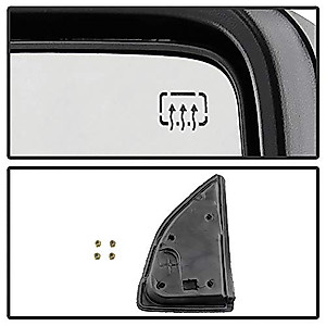 VIPMOTOZ Heated Power Remote Passenger Side Right View Telescopic Turn Signal Exterior Towing Mirror & Glass Replacement For 2008-2016 Ford Superduty F250 F350 F450 F550 Pickup Truck
