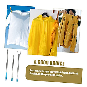 CAXUSD Sturdy Metal Clothes Pole Splicing Clothes Reach Pole for Living Room Essentials