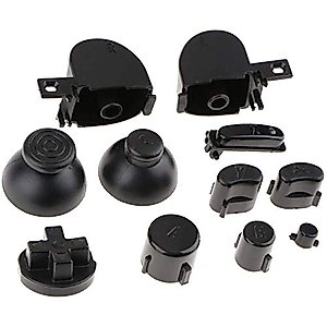 1 Set Analog Joystick Thumbstick Stick Cap Buttons Keypads Y X A B Z Buttons for Gamecube NGC Controller Black