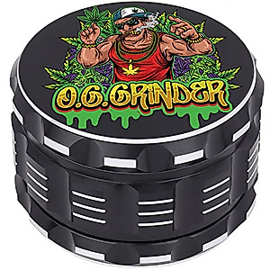 O.G. Grinder for Herbs & Spices, 2.5 inch Herb Grinder Black Grinder Pink Grinder