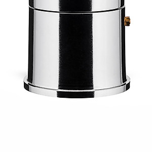 Alessi A9095/6 B La Cupola 6-Cup Silver Aluminum Espresso Maker With Black Handle