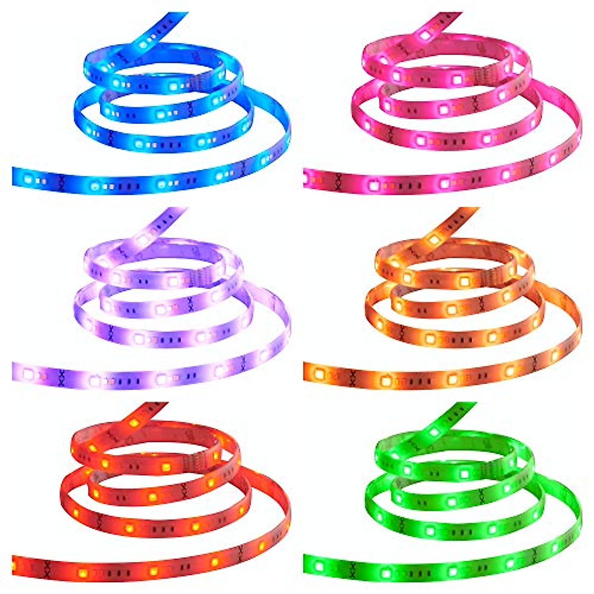 Satco Starfish S11263 WiFi Smart LED 6 Foot Color Changing Indoor Tape Light Strip, Works with Siri, Alexa, Google Assistant, SmartThings, 20 Watt, 120 Volt, 1600 Lumens