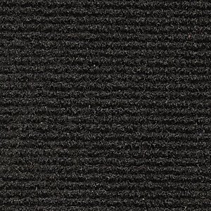 House, Home and More Indoor Outdoor Carpet with Rubber Marine Backing - Black - 6 Feet x 10 Feet
