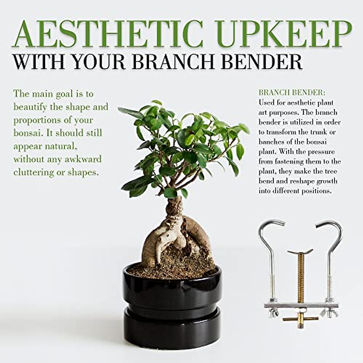 BambooMN Bonsai 4 Branch Benders Set for Bonsai - Plants