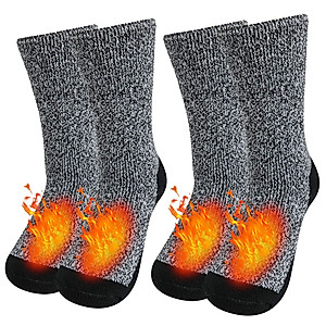 Thermal Socks for Men, Winter Warm Socks Womens for Cold Weather, Outdoor Sports,R-Concrete Grey