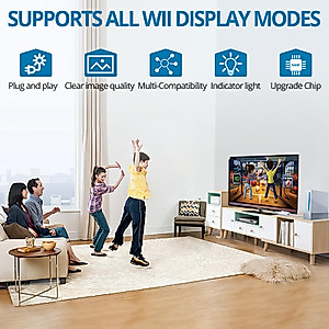 AUTOUTLET Wii to HDMI Converter 1080P for Full HD Device, Wii HDMI Adapter with 3,5mm Audio Jack&HDMI Output Compatible with Nintendo Wii, Wii U, HDTV, Monitor-Supports All Wii Display Modes 720P