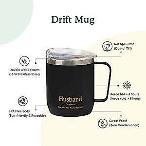 VAHDAM Husband Mug - Christmas Gifts for Husband from Wife | Birthday Gifts for Husband, Anniversary Husband Gifts | Stainless Steel Vacuum Insulated Coffee Mugs | Gifts for Men, Gifts for Him