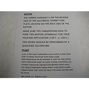 New Haight Hot Oil Motor & Pump Fits Dean Bki Keating Frymaster Pitco Fry Filter