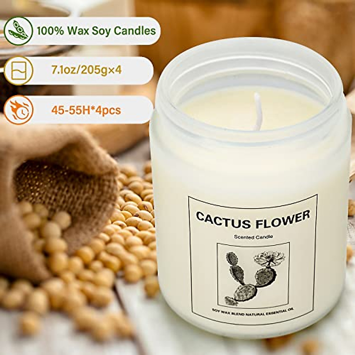 4 Pack Candles for Home Scented, Lavender Candles Set, Aromatherapy Jar Candles for Home, 28 oz 200 Hour Long Lasting Candles, Scented Candles Gifts Set for Women, Birthday, Valentine, Anniversary