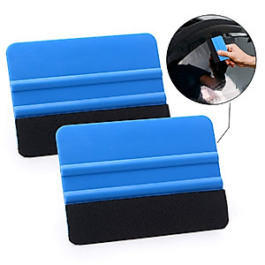 FOSHIO Window Tint Vinyl Wrap Tool Kit with 5M Knife Tape, Felt Squeegee, Micro Squeegee, Wrap Magnets Holders, Gloves, Safety Cutter, Utility Knife, Plastic Razor Blades Vinyl Application