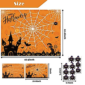 Halloween Party Games Pin The Spider on The Web Game Reusable Pin Game Spider Web Halloween Party Favor Supplies for Kids Girls Boys