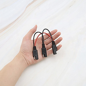 SING F LTD 1pcs 1 to 2 SAE Connector Cable SAE Red Black White Y Splitter Adapter Quick Release Connector Power Charger Adapter Quick Connect Disconnect Plug SAE Connector 18AWG 20.5cm
