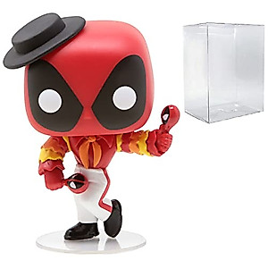 POP Marvel: Deadpool 30th - Flamenco Deadpool Funko Vinyl Figure (Bundled with Compatible Box Protector Case), Multicolor, 3.75 inches