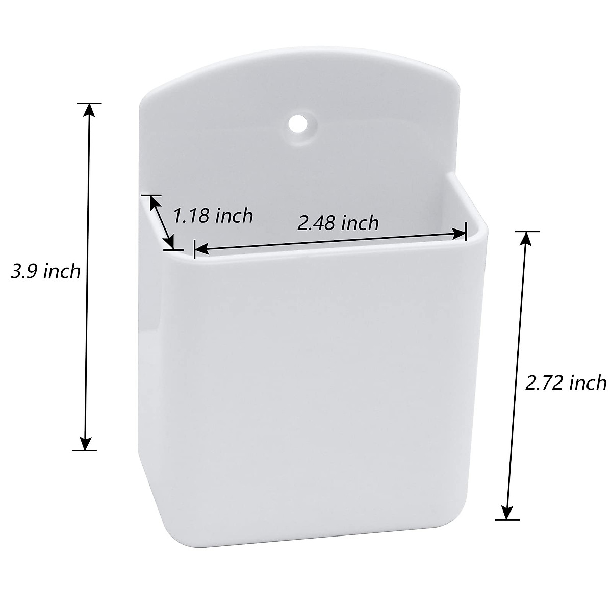 AOAOYING Remote Holders Remote Control Holder Wall Mount Media Storage Box for Home Headboard Office Playroom Bedroom Parlor Self Adhesive Atorage Box (White 4 Pack)