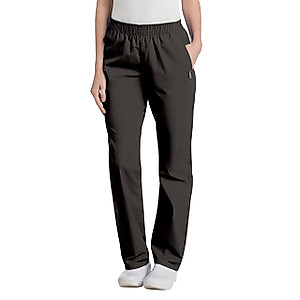Landau Essentials Relaxed Fit 2-Pocket Elastic Scrub Pants for Women 8327