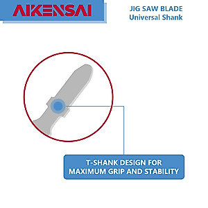 AIKENSAI 30-Piece T101B T144D T111C T118A Jigsaw Blades T Shank for Wood Plastic Metal Assorted Jig Saw Blade Set Compatible with RYOBI Milwaukee Makita Bosch DeWalt etc