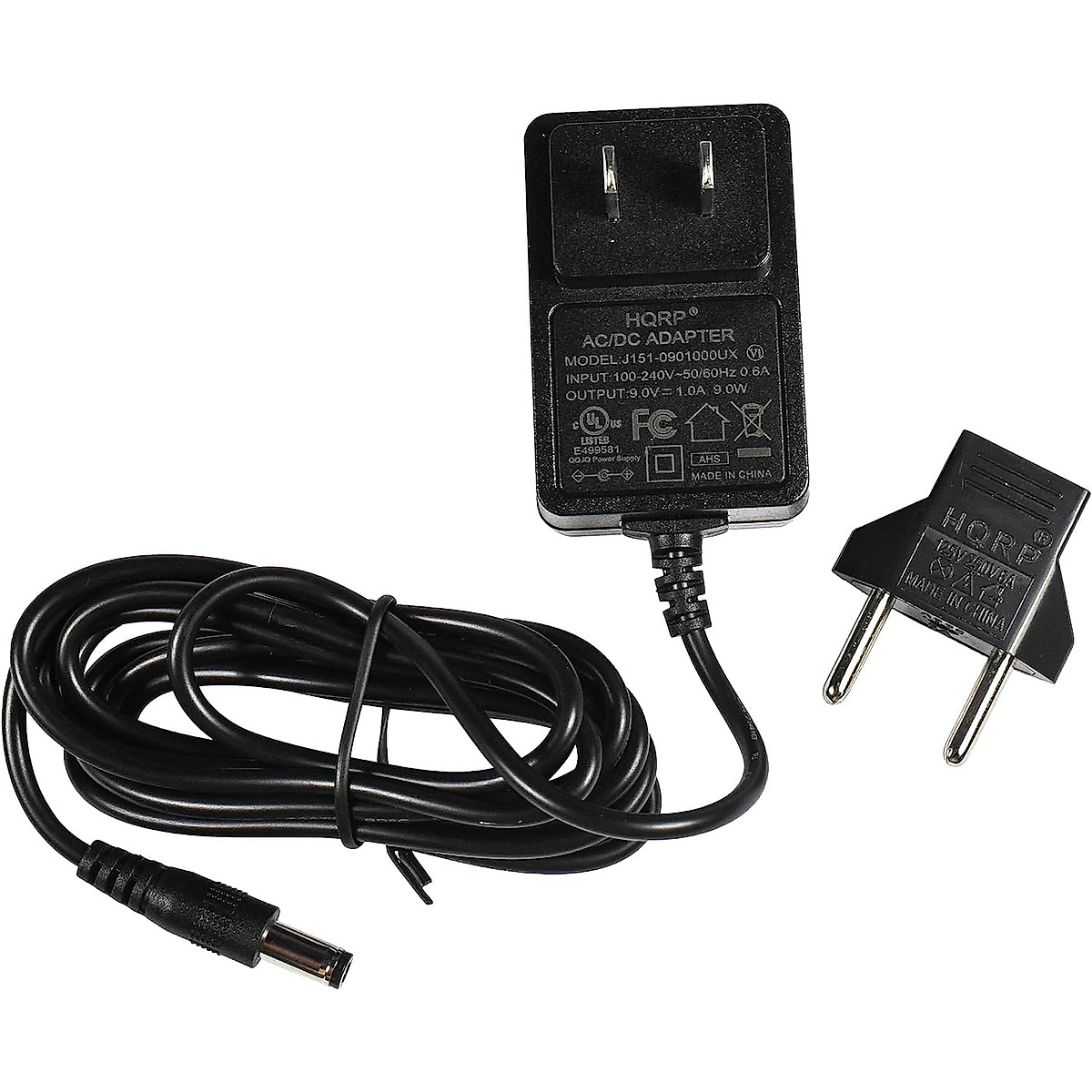 HQRP 9V AC Adapter Compatible with Digital Innovations SkipDr, GameDr, DvdDr Deluxe Premier, PhotoDr, DataDr Disc Repair System Power Supply Cord Adaptor UC1000-9 + Euro Plug Adapter